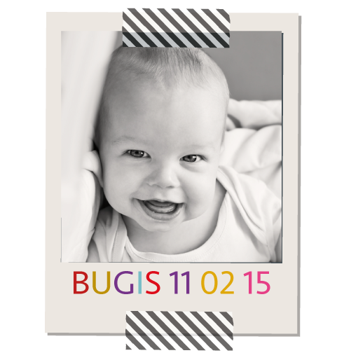 Faire-part "Bugis" avec formes masking tape – FPM magnet